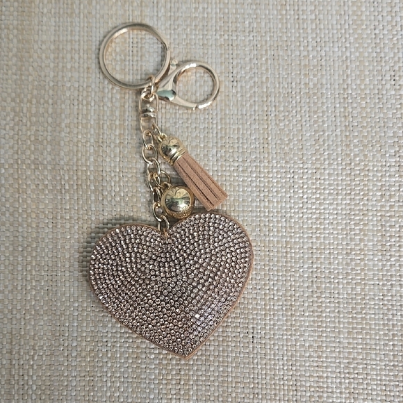 Accessories | Gold Heart Bag Charm | Poshmark